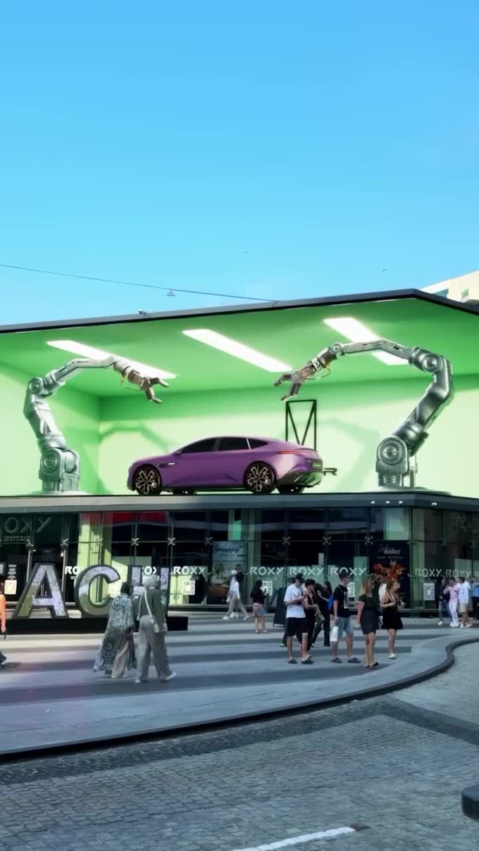 Do 3d anamorphic design, 3d led screen, 3d billboard animation,3d cgi ...