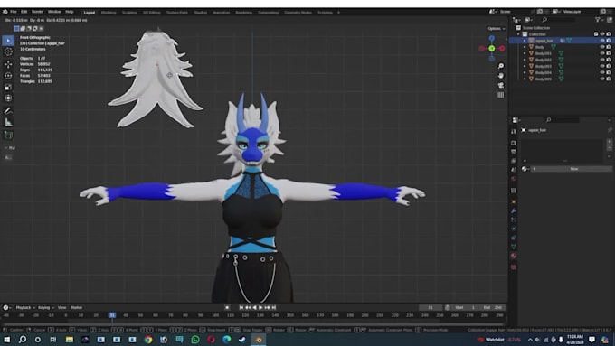 Model vrchat character for vroid character modeling vrchat avatar furry ...