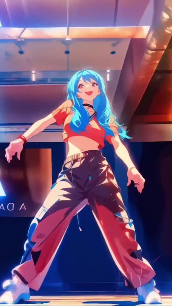 Craft comic dance video anime art loop video art and streaming ...