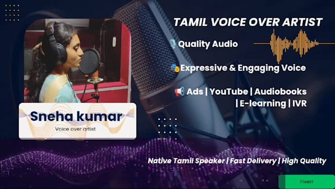 Deliver a professional tamil news reading, clear and engaging voice ...
