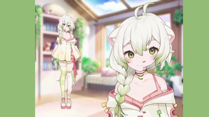 Draw you 2d vtuber rig, anime, twitch , youtube studio 2d vtuber model ...