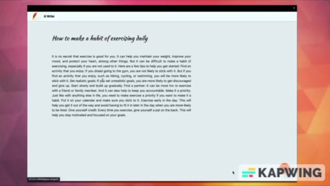 Create your ai powered writing tool using gpt3 open ai by Pramishp | Fiverr