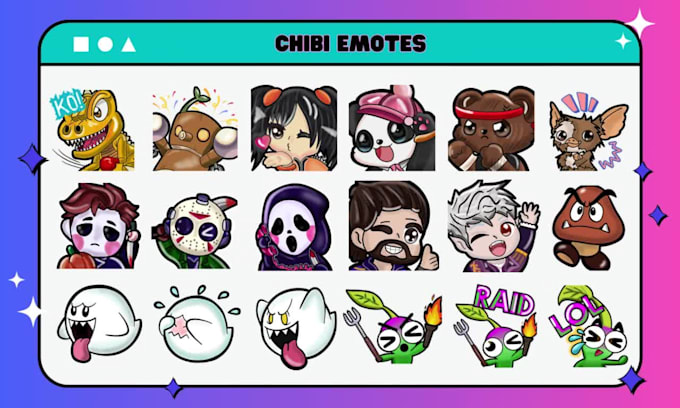 Create adorable and affordable streamer emotes for you by Bgdesignss ...