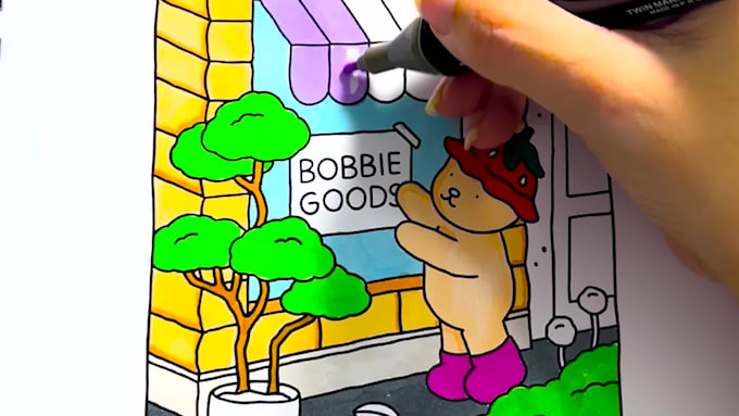 Make a coloring page video for youtube , amazon kdp ads tiktok by ...