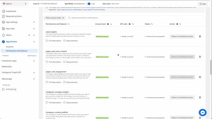 Get facebook, instagram app approval for chatpion by Smartautotool1 | Fiverr