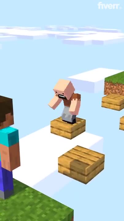 Make a funny minecraft short animation for you tube shorts by ...