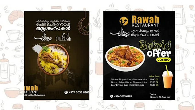 Do modern restaurant and food menu design in 7 hours by Designersiddi ...