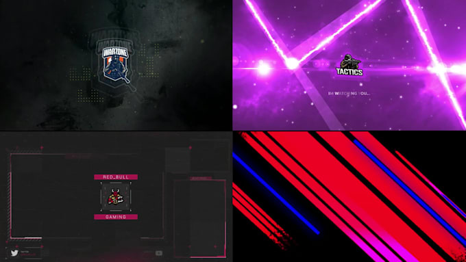 Make stream package, intro, outro, logo, banners for twitch, youtube ...
