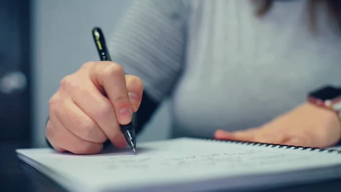 Write professional hand written notes and urgent assignments by ...