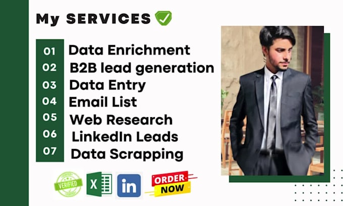 Do lead enrichment linkedin sales navigator data scrapping b2b lead gen by Arbi_marketer | Fiverr