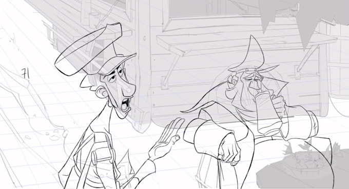 Black and white 2d traditional animation toon boom harmony 2d line ...