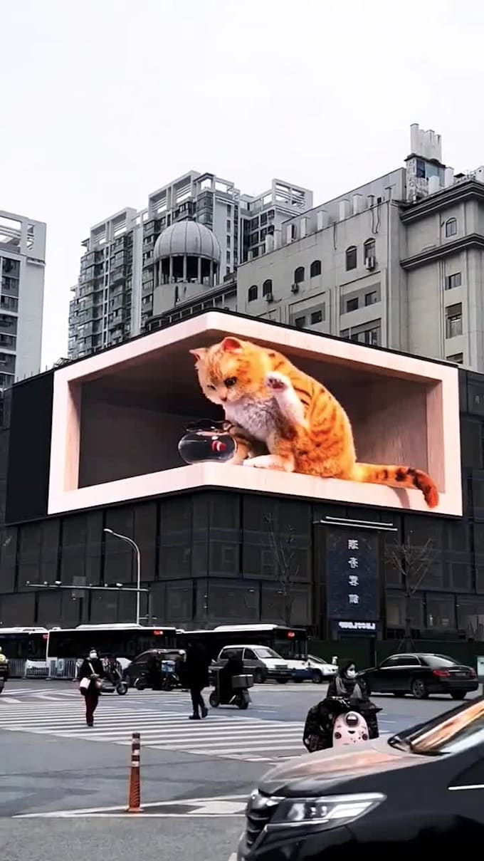 3d anamorphic animation 3d billboard 3d led screen product dooh vfx ads ...