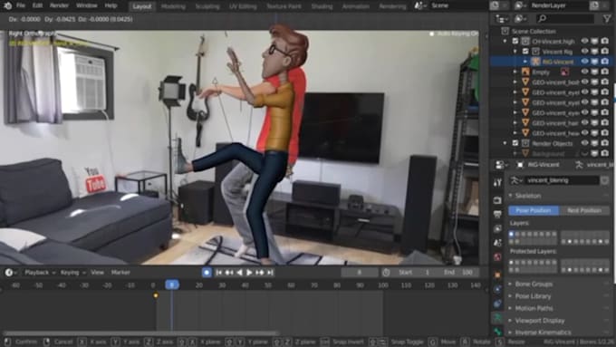 Rig your character in blender 3d for animation by Hbcreator5 | Fiverr