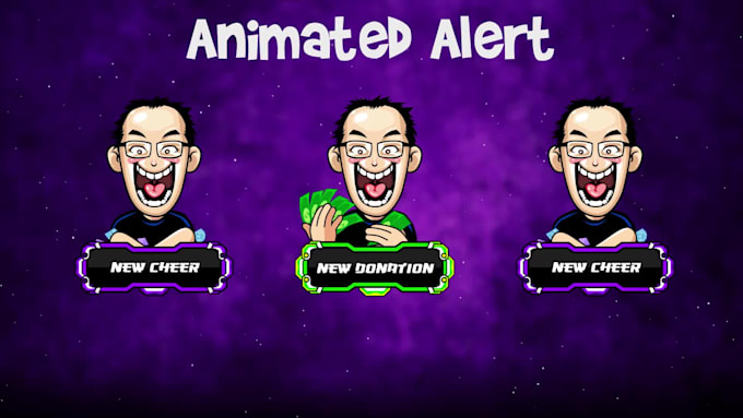 Design custom animated kick or twitch alerts for your gaming channel by ...