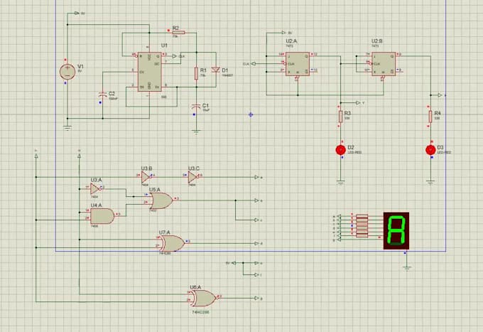 Design circuit digital in proteus and multisim by Leac_1994 | Fiverr