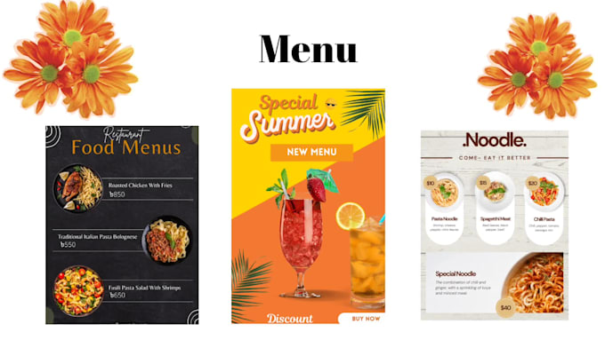 Design beautiful restaurant menu for your business by Anisha33 | Fiverr