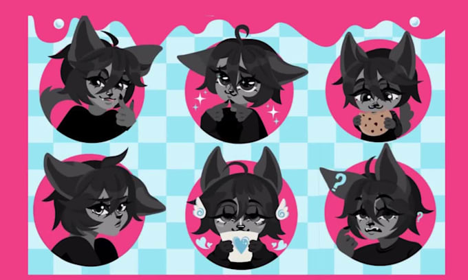 Draw unique furry animated discord telegram animated gif twitch ...