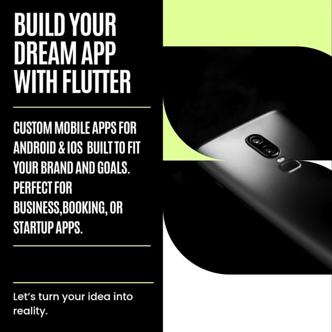 Build modern mobile apps with flutter by Robeleph | Fiverr