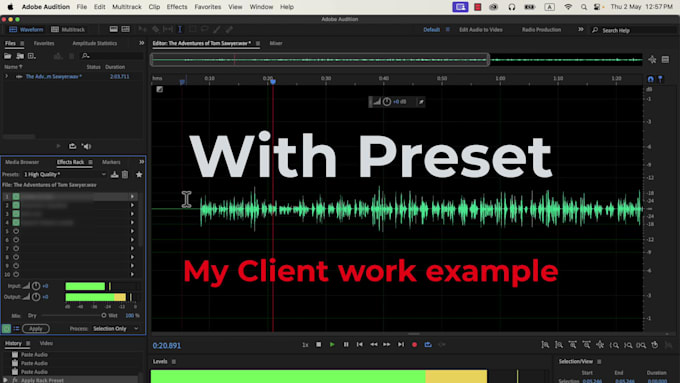 Make a custom preset on your voice in adobe audition by Mdakhtaruzza283 | Fiverr