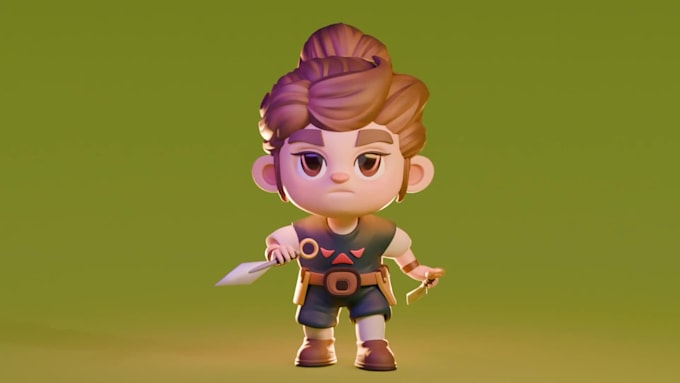 Design stylized 3d cartoon character, 3d cute character, pixar style ...