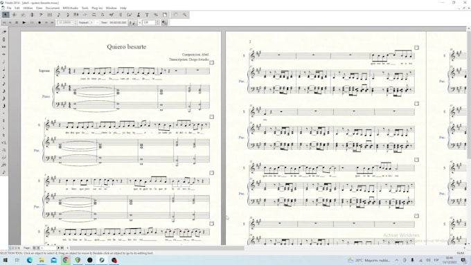 Transcribe your music in sheet music by Diegoarcadio | Fiverr