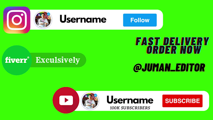 Make fast animation social media lower third by Juman_editor | Fiverr