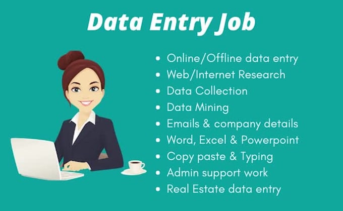 Do data entry, internet research, data collection, data scraping, copy ...