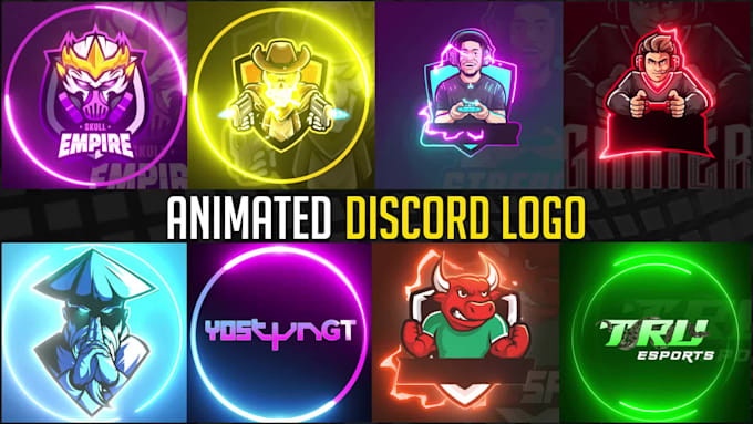 Crea una animación de logotipo, icono y banner de discord animados en ...