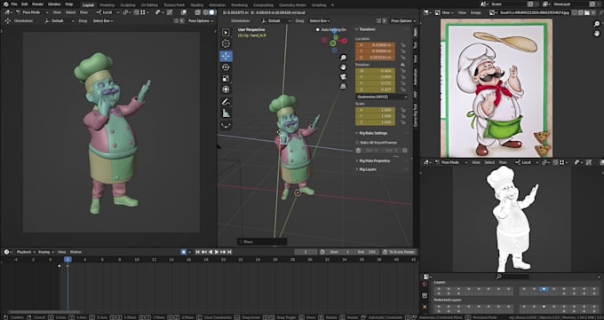 Rig 3d models in blender for animation and games by Trionnndesign | Fiverr