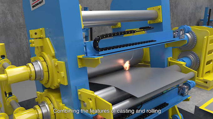 Create 3d industrial animation factory workflow production line ...
