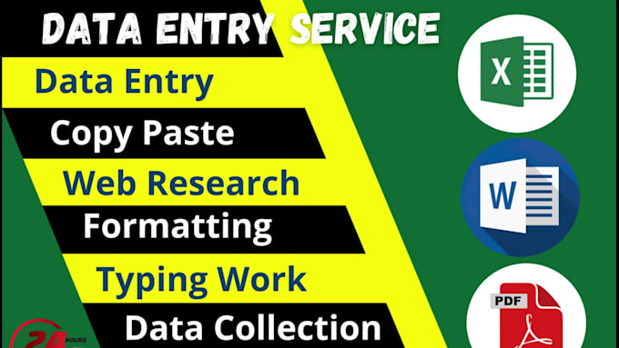Do data entry, data entry typing work jobs,copy paste,excel entry and ...