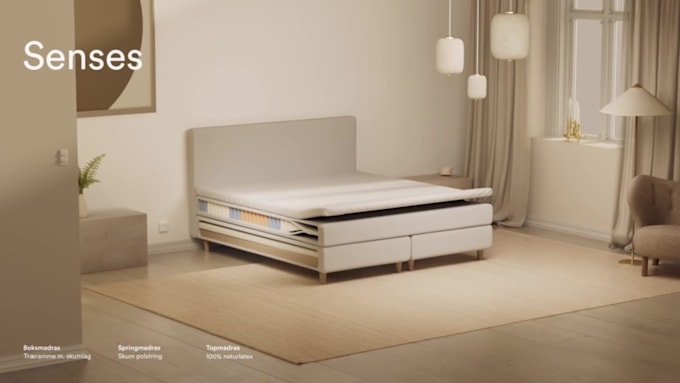 3d mattress animation 3d interior design 3d furniture exploded view by ...