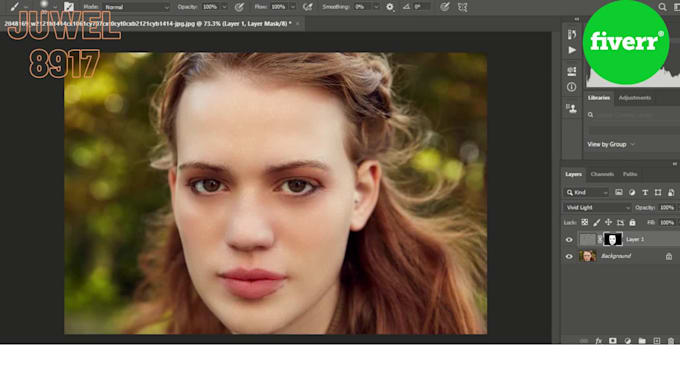 Do skin tone retouching, remove blemishes and photo editing by Juwel8917 | Fiverr
