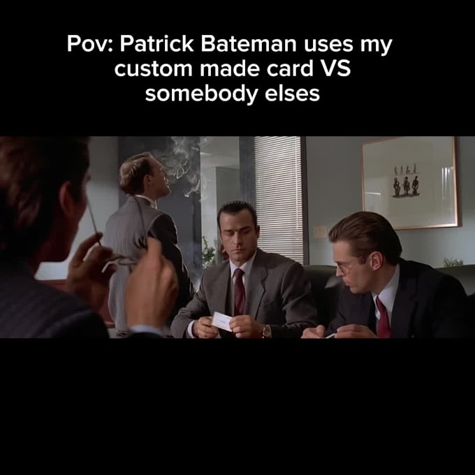 Create a patrick bateman theme business card for you by Dhruvs_gig | Fiverr