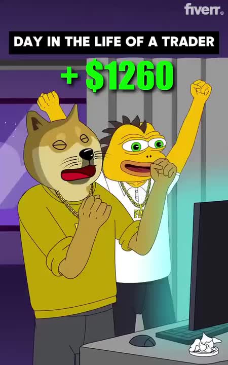 Create 2d meme coin animation, solana video, crypto meme video, funny meme vldeo by Francescho ...