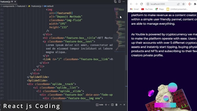 React js frontend website design and api integration by Hack_coder | Fiverr