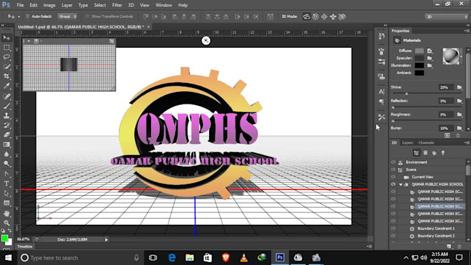 Make school 3d logo education , college, university, academy, by ...