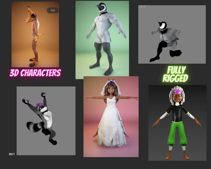 Create Furryvr Character3d Character Modeling For Vrchatvtube By
