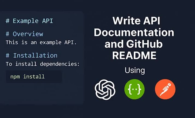 Write api documentation and github readme using chatgpt, swagger, and postman by Designmagic982 ...