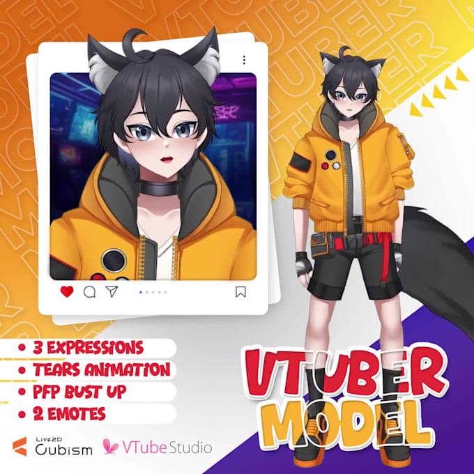 Live2d vtuber model,vroid,vrchat,pngtuber,vbridger,steampunk,anime ...