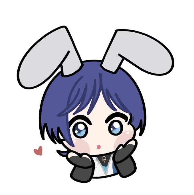 Make a cute ych animated gif chibi with bunny rabbit ear by My17carat ...