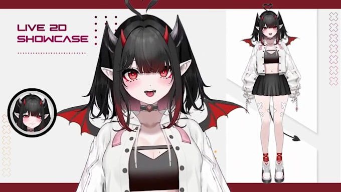 Create and rig 2d vtuber, live2d design, live2d character, vtuber ...