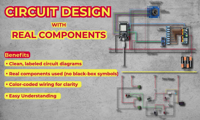 Turn circuit diagrams into actual component layouts by Engrmale | Fiverr