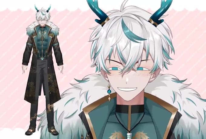 Live2d editable vtuber model,vrchat,kitsune,bust up,animate,rig,chibi ...