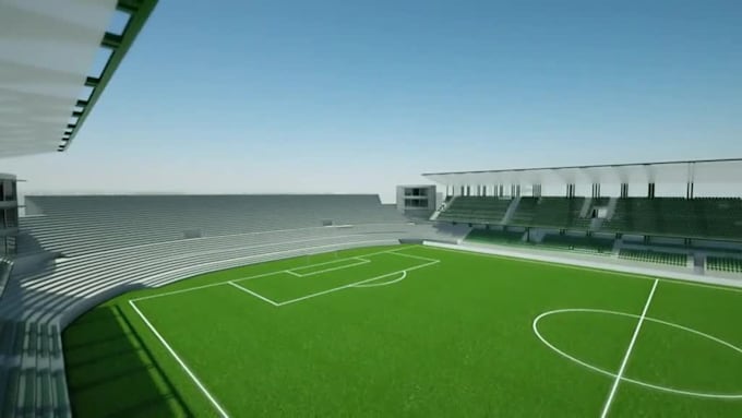 Design 3d realistic stadium animation, 3d interior, 3d sport complex ...