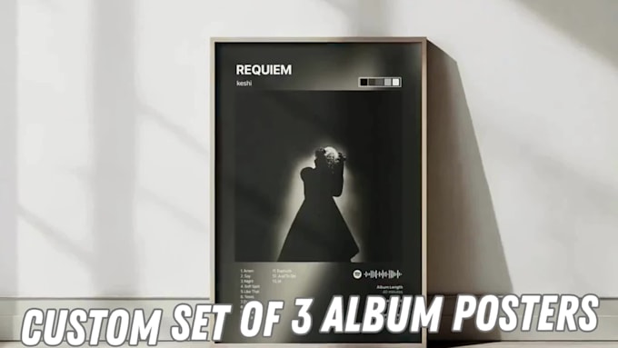 Design 3 custom music album posters from your favorite songs by ...