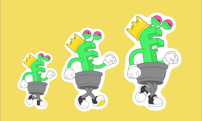 Animate walk character animation gif nft by Armangunawan78 | Fiverr