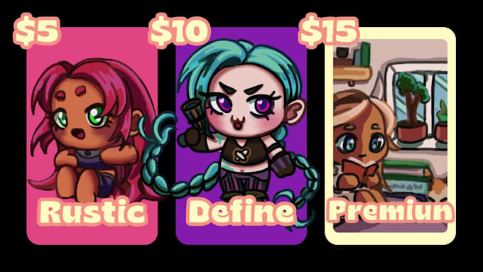 Do yourself or a character as a cute chibi by Val_betancur | Fiverr