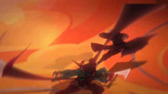 Do 2d anime fighting, anime fight scene, 2d japanese style by Shimiex ...