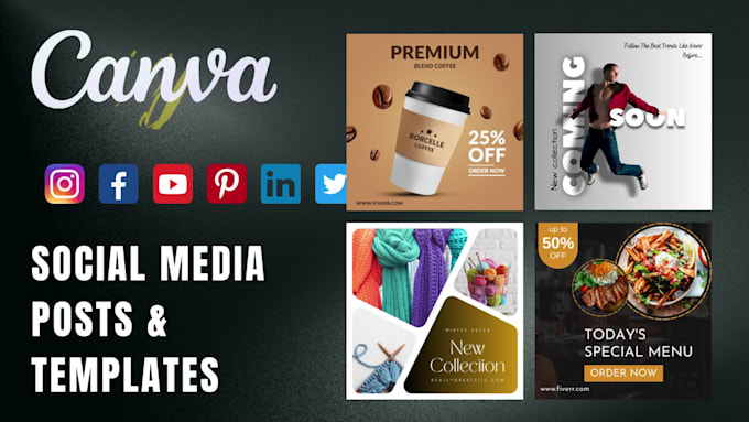 Create editable social media posts, ads using canva by Roshankv | Fiverr
